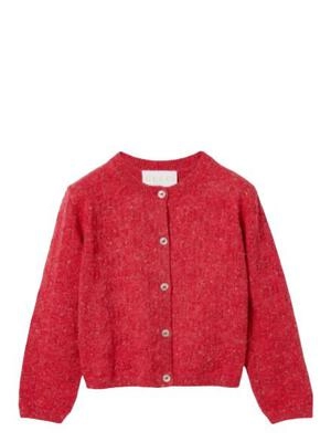 Gucci Baby Gg Cotton Cardigan - Red