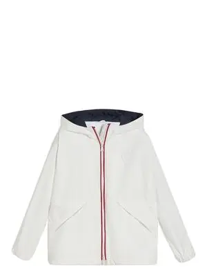 Brunello Cucinelli Hooded Logo Zip-up Jacket - White