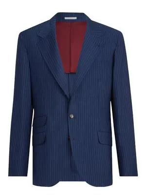 Brunello Cucinelli Pinstripe Blazer - Blue