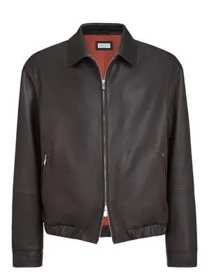 BRUNELLO CUCINELLI Brunello Cucinelli Leather Bomber Jacket