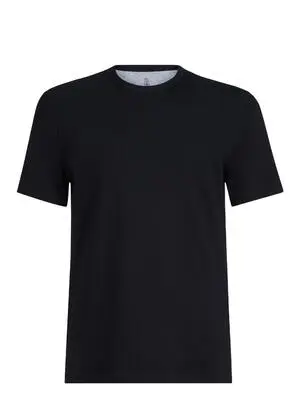 Brunello Cucinelli Ribbed Crew-neck T-shirt - Black