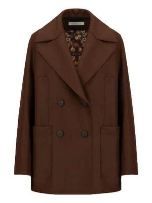 Harris Wharf London Double-breasted Wool Jacket - Brown