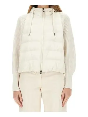 Brunello Cucinelli Hooded Cotton Jacket - Ivory