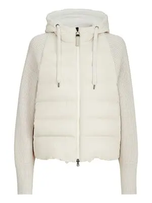 Brunello Cucinelli Hooded Cotton Jacket - Ivory