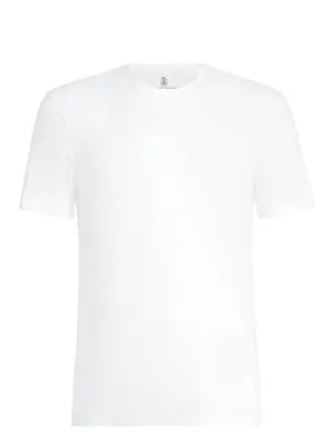 Brunello Cucinelli Ribbed Crew-neck T-shirt - White