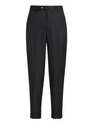 Brunello Cucinelli Brunello Cucinelli Tailored Pinstriped Pleated Trousers Black