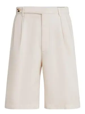 Brunello Cucinelli Pleated Waistband Shorts - White