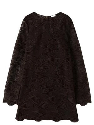 JOSEPH Amira Corded Lace Mini Dress - Cocoa