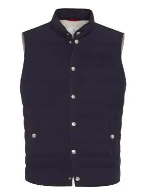 BRUNELLO CUCINELLI Brunello Cucinelli Quilted Snap-Fastening Gilet