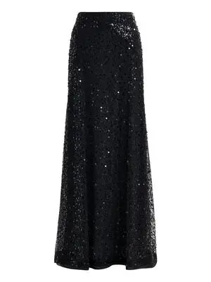 ESSENTIEL ANTWERP Essentiel Antwerp Panelled Maxi Skirt With Sequin And Bead Embellishments