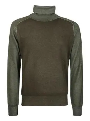 Etro Pegaso Embroidered Roll Neck Knitted Jumper - Brown