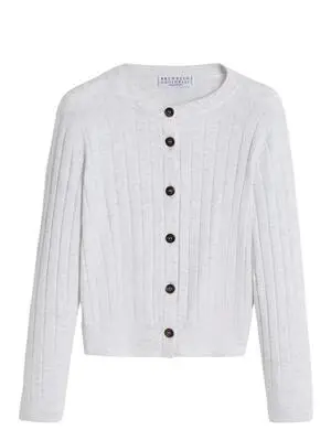 BRUNELLO CUCINELLI Brunello Cucinelli Ribbed-Knit Cashmere Cardigan