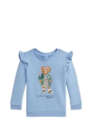 Polo Ralph Lauren Crewneck Sweatshirt With Polo Bear Graphic - Light Blue