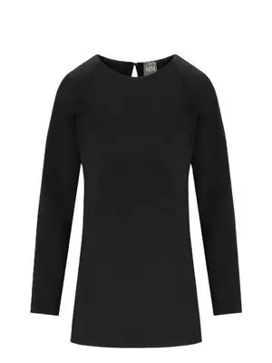 Max Mara Max Mara Long-Sleeved Crew Neck Sweatshirt Black