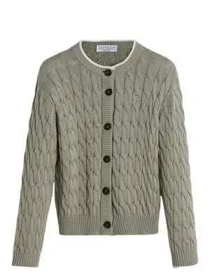 BRUNELLO CUCINELLI Brunello Cucinelli Cable Knit Cardigan With Toggle Closure