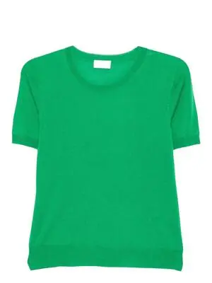 P.A.R.O.S.H P.A.R.O.S.H. Round Neck Short Sleeve Knitted Top
