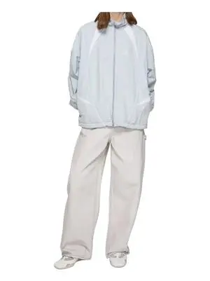 Acne Studios Logo Embroidered Zip-up Jacket - White