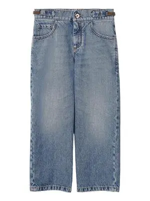 Brunello Cucinelli Monili Chain Mid-rise Straight-leg Jeans - Medium Denim Color