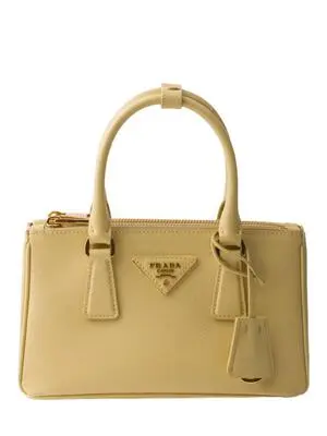Prada Prada Galleria Mini Saffiano Leather Bag Vanilla