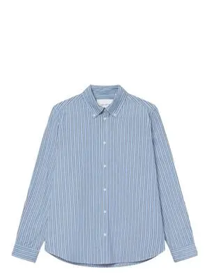 LES DEUX Kent Stripe Poplin Shirt - Allure