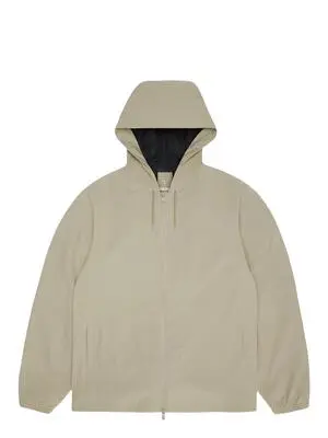 Rains Long Sleeve Zip Up Hooded Casual Jacket - Beige