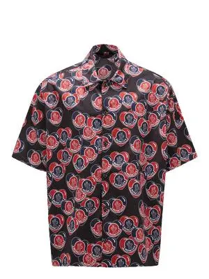 Moncler Heart Printed Short-sleeved Shirt - Black