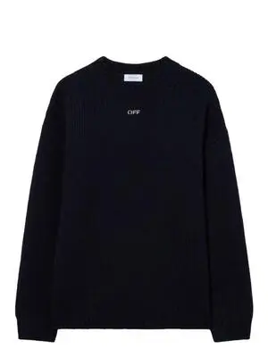OFF-WHITE Off-White Maxi Arrow Embroidered Knit Crewneck