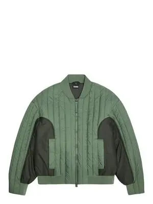 Rains Quilted Bomber Jacket With Ribbed Details - Well