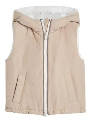 Brunello Cucinelli Sleeveless Padded Gilet - Beige