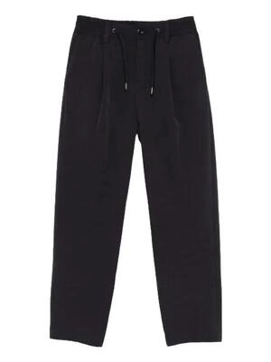 Herno Herno Drawstring Trousers With Ruffle Detail Black