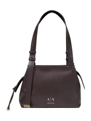 Armani Exchange Zipper Shoulder Bag - Black