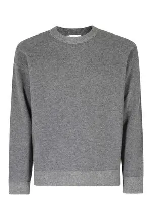 ROBERTO COLLINA Roberto Collina Crew Neck Long Sleeve Knit Top Gray