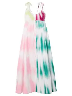 Rosie Assoulin High Garden Tie-dye Cotton Poplin Maxi Dress - No