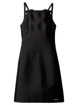 MIU MIU Miu Miu Silk And Wool Mini Dress With Bow Detail