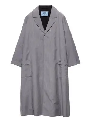 Prada Single-breasted Light Mohair Coat - Gray