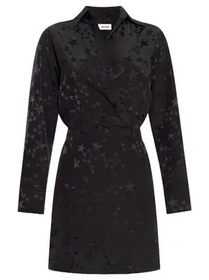 Zadig&Voltaire Long-sleeve Star Jacquard Dress - Black