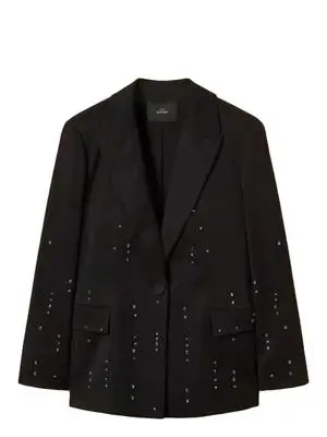 TWINSET Embellished Crystal Blazer - Black