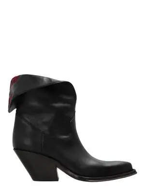 Chloé Leather Cowboy Boots With Quilted Details - Black