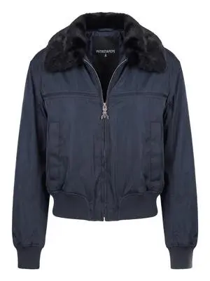 PATRIZIA PEPE Patrizia Pepe Faux-Fur Collar Bomber Jacket