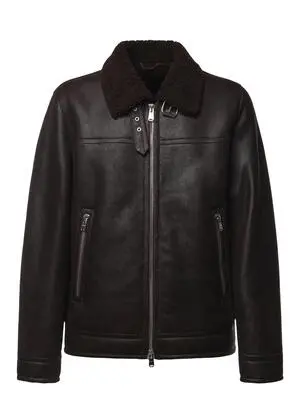 DONDUP Shearling Biker Jacket - Black
