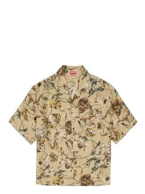Kenzo Floral Short-sleeve Shirt - Light Brown