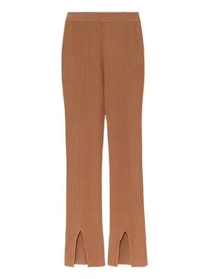 Nanushka High-waist Front-slit Leggings - Brown