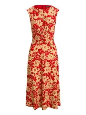 Ralph Lauren Sleeveless Round Neck Dress - Red