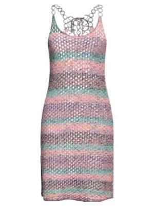 Chloé Knit Dress With Metal Appliques - Gray