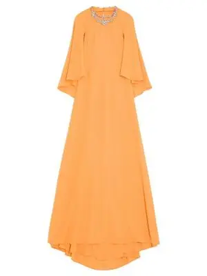 VALENTINO Valentino Shawl Dress With Embroidered Necklace