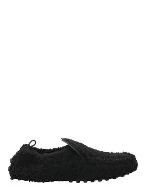 TOD'S Shearling Slip-on Loafers - Black