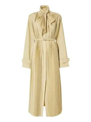FENDI Beige Pleated Trench Coat