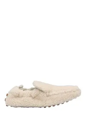 TOD'S Shearling Slip-on Loafers - Nude