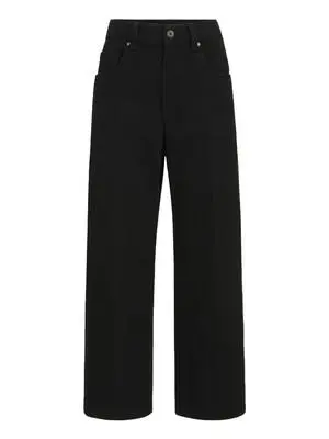 Brunello Cucinelli Brunello Cucinelli Contemporary Dyed Denim Trousers With Monili Embellishment Black
