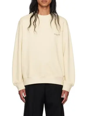 WOOYOUNGMI Round Collar Long Sleeve Sweater - White